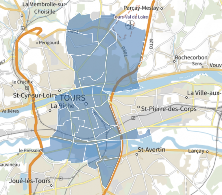 Les quartiers de la ville de Tours - Hebdotouraine